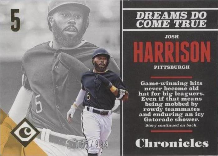 2017 Panini Chronicles - Josh Harrison #55 Gold /999 for sale online | eBay