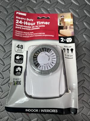 Prime 125V Indoor 24 Hr. Heavy-Duty Electromechanical Timer TNI2423 ...