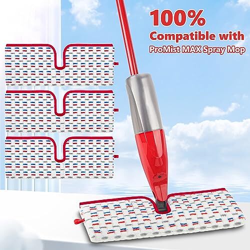 Microfiber Mop Pads Compatible with O-Cedar Promist MAX Spray Mop ...