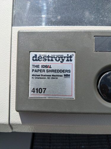PAPER SHREDDER, DESTROYIT 4107, COMMERCIAL, HEAVY DUTY SHREDDER. | eBay