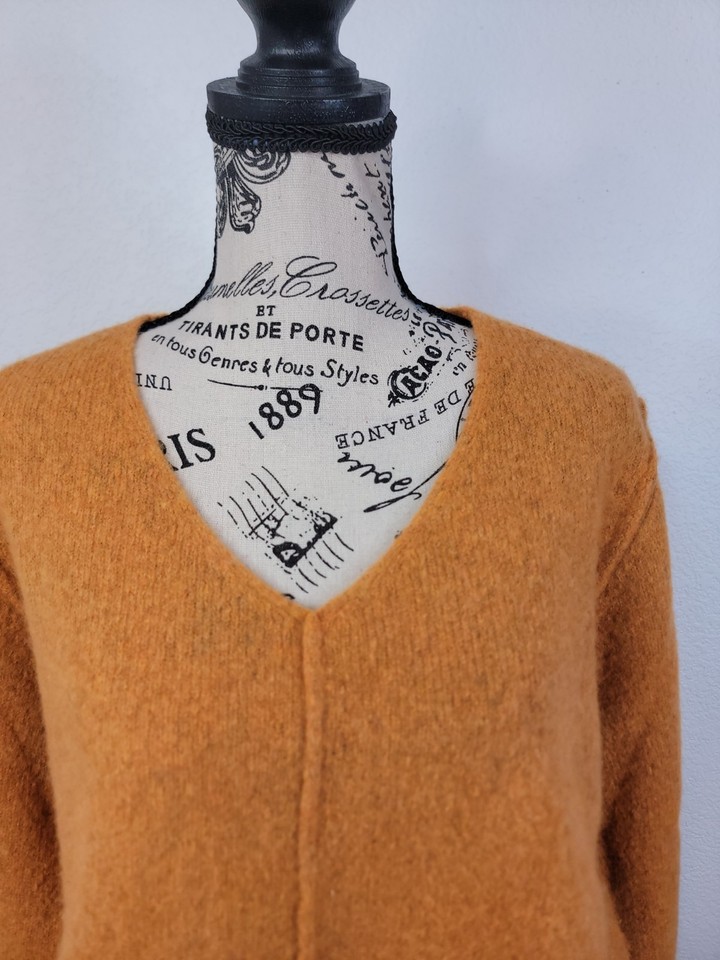 Eileen Fisher Sweater Womens SZ M Boiled Wool Boxy Knit Boyfriend ...