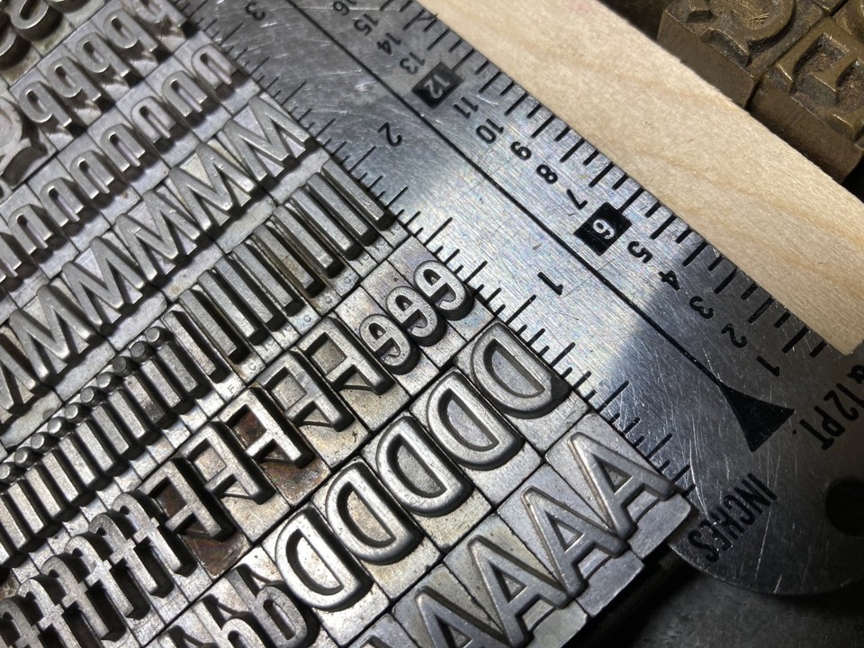 36pt.? - LEAD MONOTYPE FONT - LETTERPRESS - VINTAGE | eBay