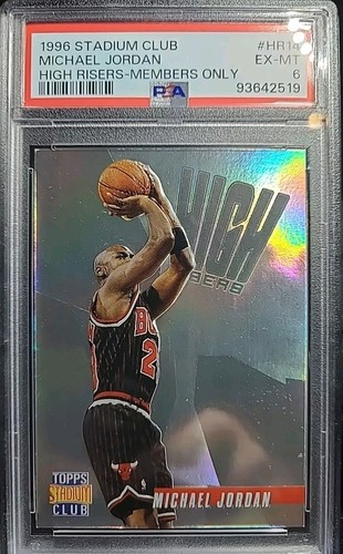 1996 Stadium Club Michael Jordan High Risers Members Only #HR14 PSA 6 ...