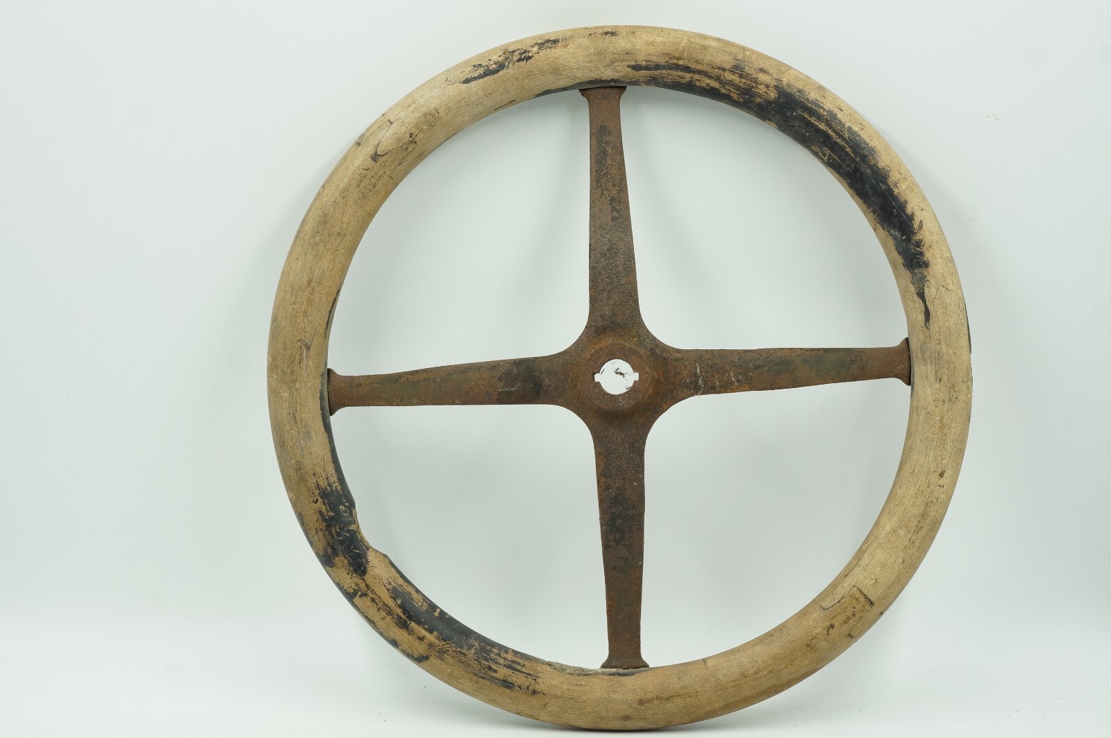 Antique Ford Model T Steering Wheel 15" Wood / Cast Iron Ratrod Truck ...