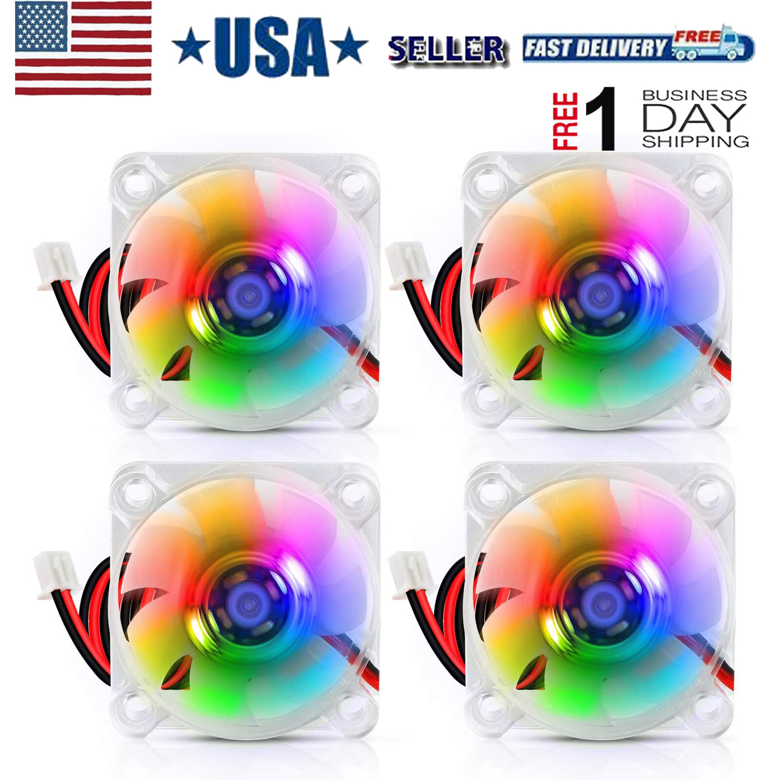 4X/Set Small PC Computer Cooling Fan 40mm 12V DC Brushless For Desktop ...