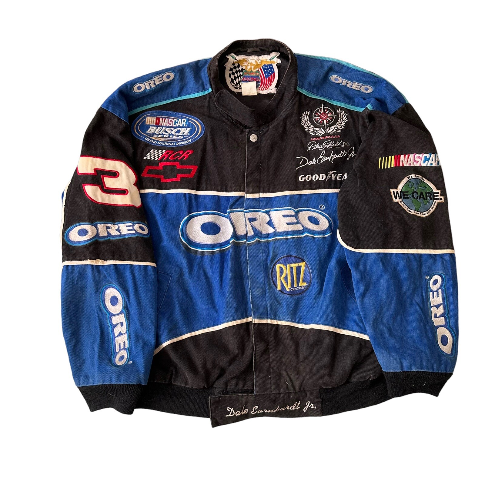 Vintage Jeff Hamilton Team Oreo Dale Earnhardt Jr Racing Jacket Size ...