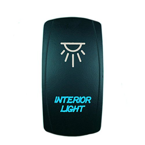 HPILISH 5 pin Laser Backlit Rocker Switch Interior Light 20A 12V On/Off ...