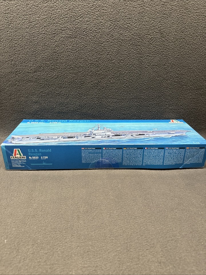 Italeri 5533 1/720 USS Ronald Reagan Model Kit 100% Complete Aircraft ...