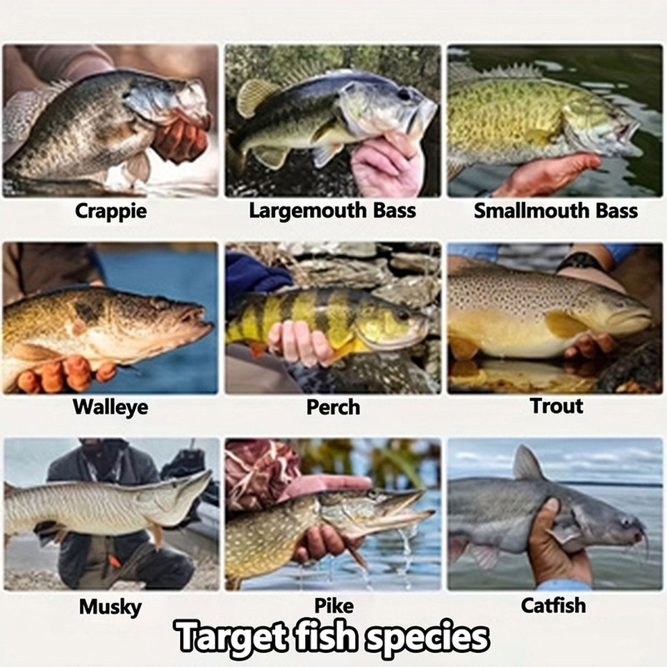 For Largemouth Bass Fishing Lure Kit Freshwater Fishing Strong Hook Tip ...