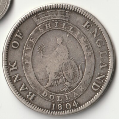1804 UK George III Bank of England Dollar Token 26g Silver .903 Coin ...