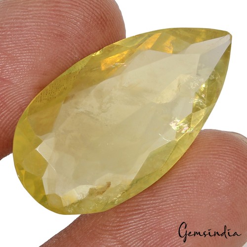 24.50 Carat Natural Untreated Yellow Citrine Pear Faceted Loose Gems ...
