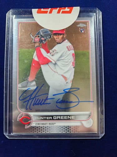🌟 2022 Topps Chrome Hunter Greene RC Rookie Autograph Redemption Card ...