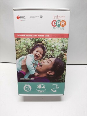 NEW Infant CPR Anytime AHA Heart Association DVD Training Baby Manikin ...