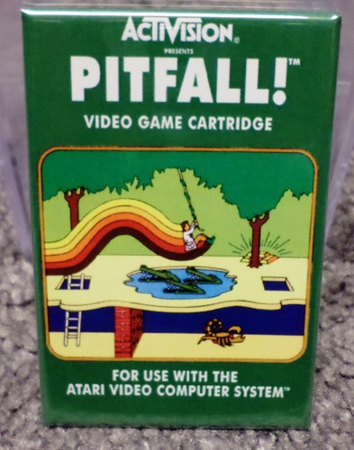 Pitfall Activision NES Vintage Game Box 2" x 3" Refrigerator Locker ...