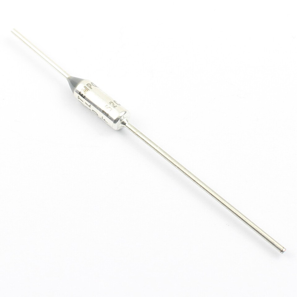 5Pcs Microtemp Thermal Fuse 152℃ TF Cutoff 10A 250V E4A00 Axial Lead ...