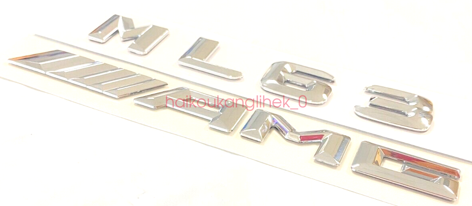 #1 CHROME ML63+AMG FIT ML63 REAR TRUNK EMBLEM BADGE NAMEPLATE | eBay