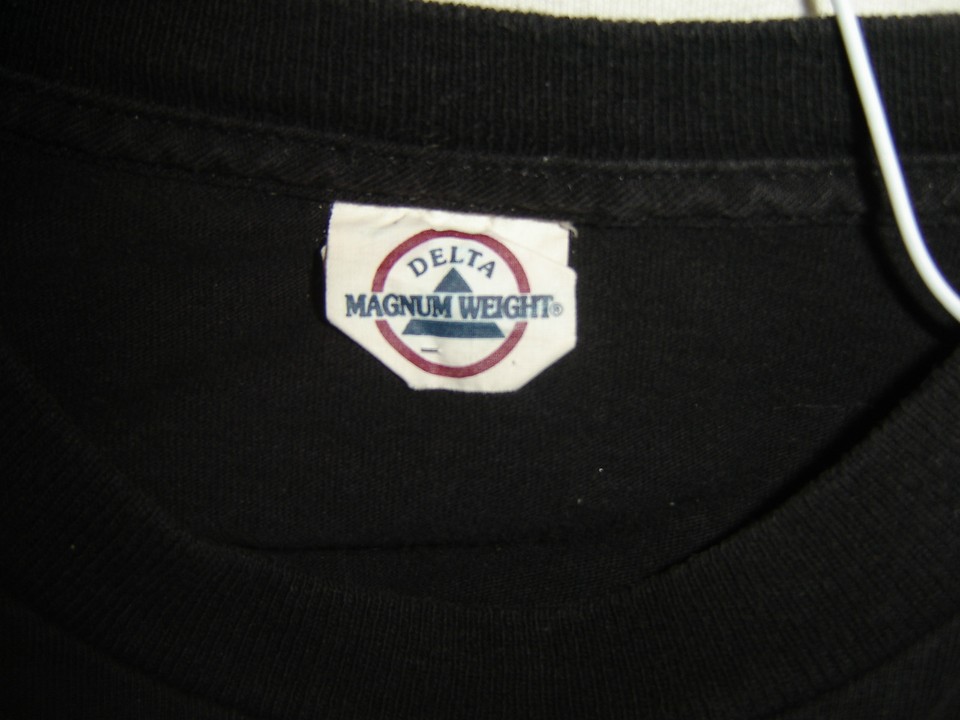 Delta Magnum Weight Mens Crew Neck Basic T-Shirt Black Graphic Shirt ...