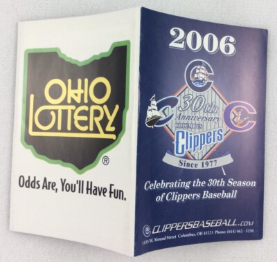2006 Columbus Clippers Baseball Pocket Schedule-Ohio Lottery | eBay