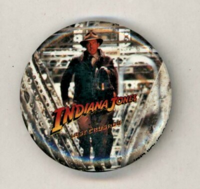 1989 Indiana Jones Film 1 3/4" Pinback Button | eBay
