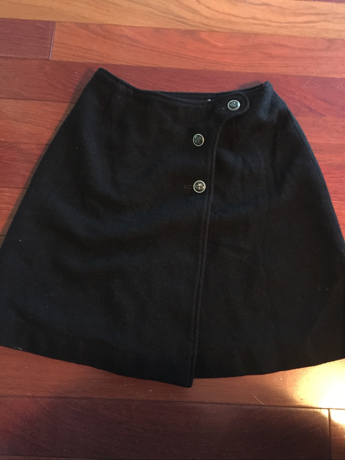 black wrap around short lined wool skirt girls size small Japan Sudo | eBay