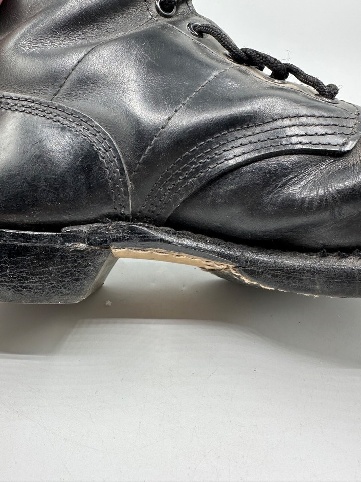 Vtg Corcoran Jump Boots Black Leather Men’s 9.5 D Military Combat Red ...