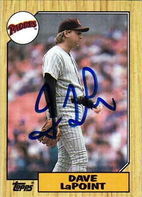 Dave LaPoint #754 Signed 1987 Topps MLB AUTO Baseball Card Padres | eBay