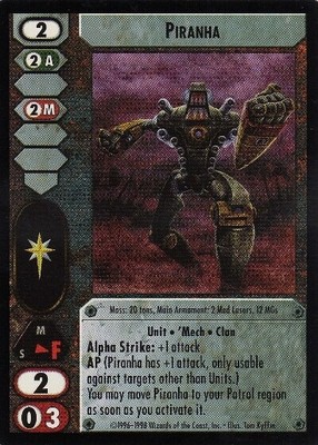 Battletech CCG: Piranha [Lightly Played] from set Commander's Edition ...