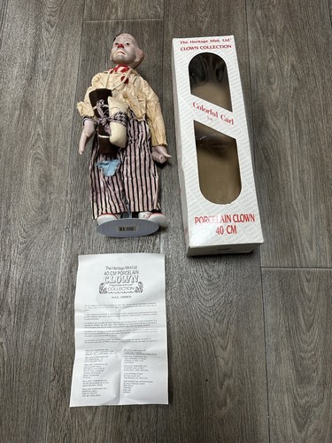 The Heritage Mint Clown Collection Colorful Carl Porcelain Clown 40cm ...