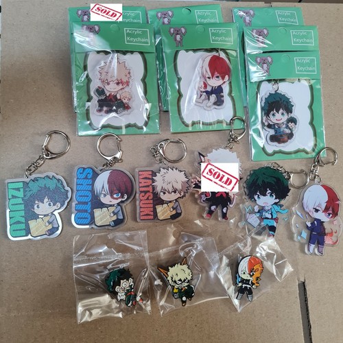 MHA My Hero Academia Anime Acrylic Keychains Keyrings Charms Pins | eBay