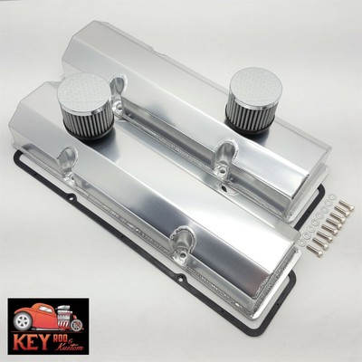 Small Block Chevy SATIN Fabricated Aluminum Valve Covers SBC 305 350 ...