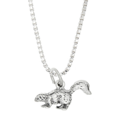 Sterling Silver 3D Skunk Charm Necklace | eBay