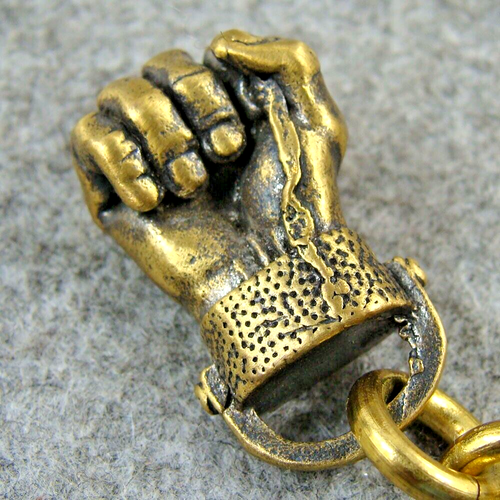 Solid Brass Fist Shape Key Chain Pendant Key Holder Keychains Keyrings ...