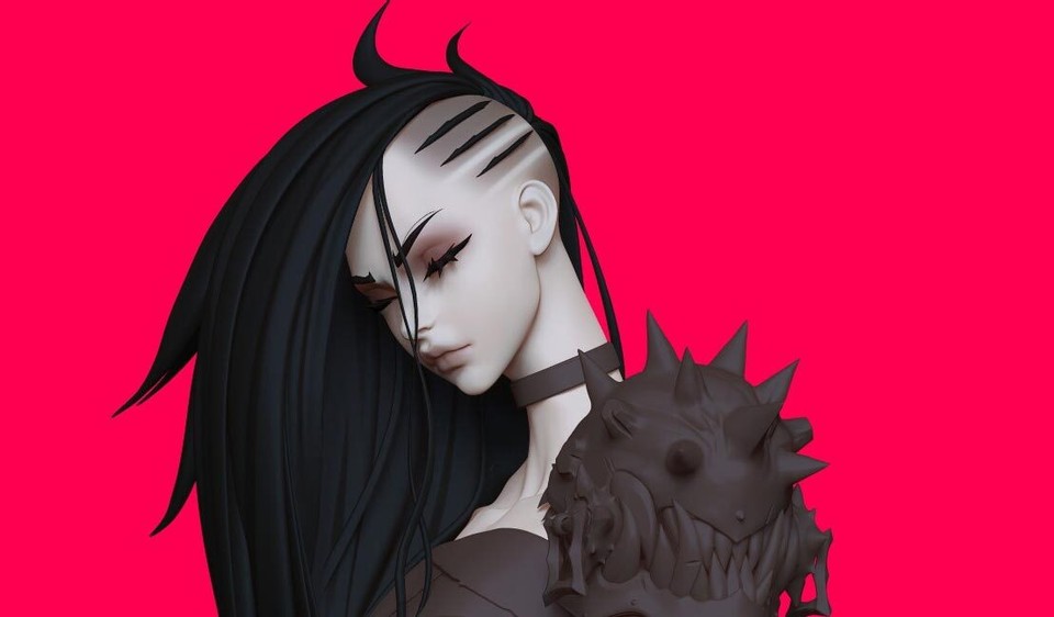 1/6 Scale 31cm Crazy AXE Girl Unpainted Resin Model Kits Unassembled 3D ...