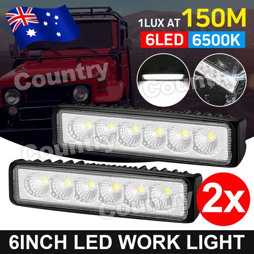 2x 6inch Osram Flood LED Work Light Bar Offroad 4x4 Reverse Fog Lamp ...