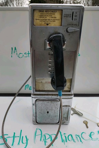 Vintage Pay Phone. With Keys Used. Chrome. - Prop - | eBay