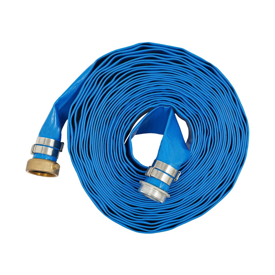 50ft Layflat Hose PVC Water Delivery Discharge Pipe Pump Lay Flat ...