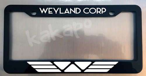 Weyland Corporation Alien Black License Plate Frame Alien Fans | eBay