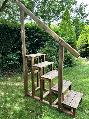 Extra Large 5 Step Stairs for Trampolines, Pools, Mounting Block Horses ...