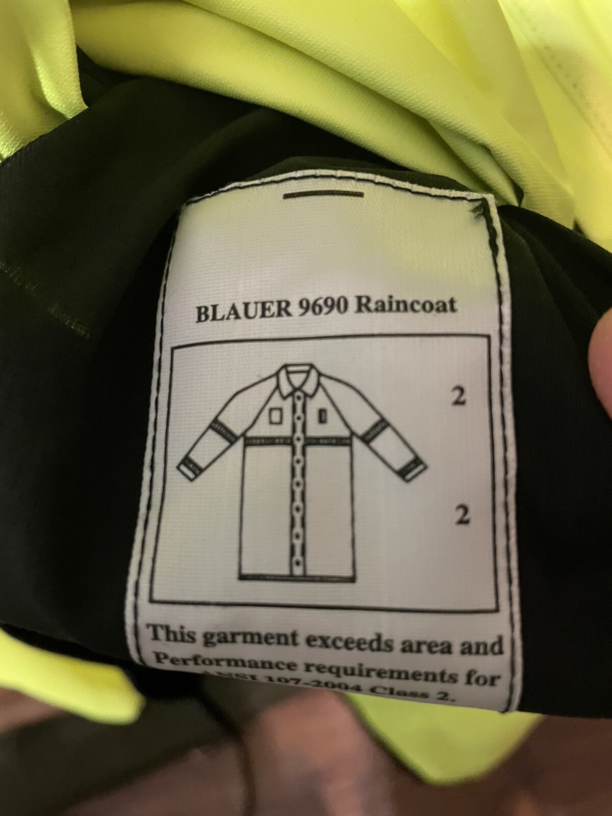 BLAUER 26990 REVERSIBLE RAIN JACKET COAT RAINCOAT GORE-TEX HI-VIS ...