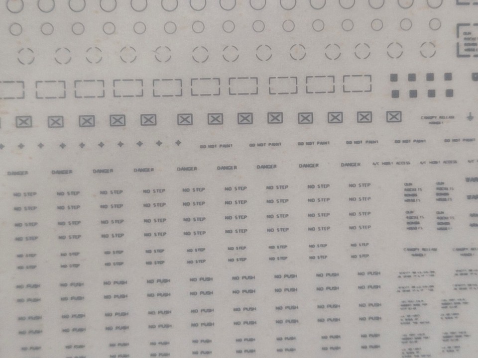 VERLINDEN 1/72 Decal Sheet Aircraft Stenciling N5 Grey #175 Model ...