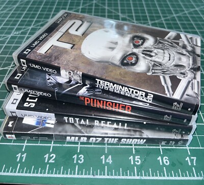 Lot of 3 Sony PSP UMD Movies VG Terminator 2, Punisher, Total Recall ...
