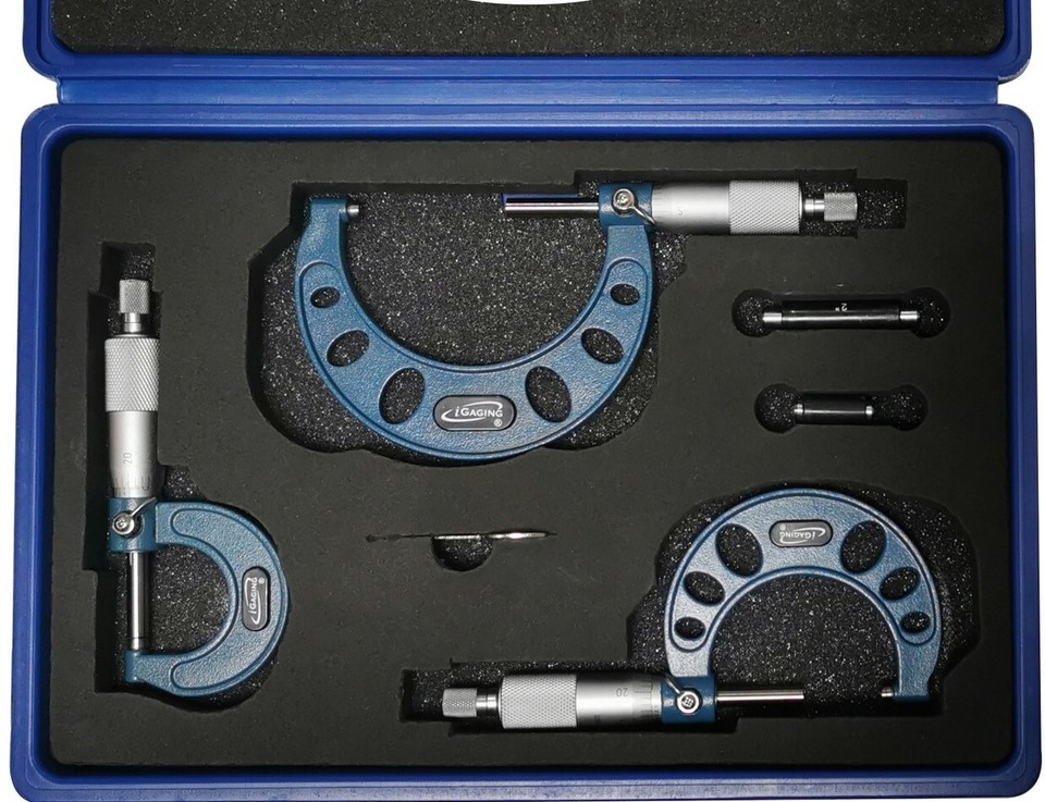 0-3" Mechanical Analog Micrometer Set with Aluminum case | eBay