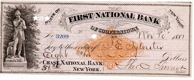 US Revenue Stamps - 1881 bank check revenue stamped paper RN-G1 (M5) | eBay