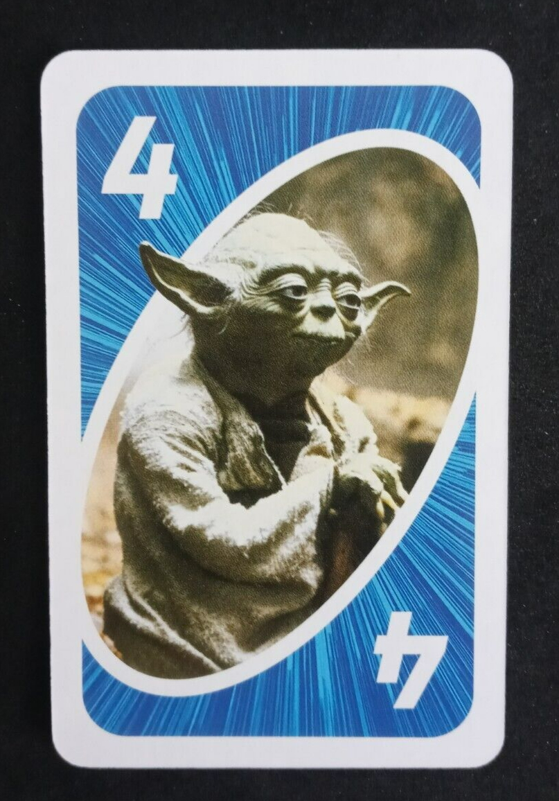 2020 Mattel Star Wars UNO Card Blue Yoda #4 | eBay
