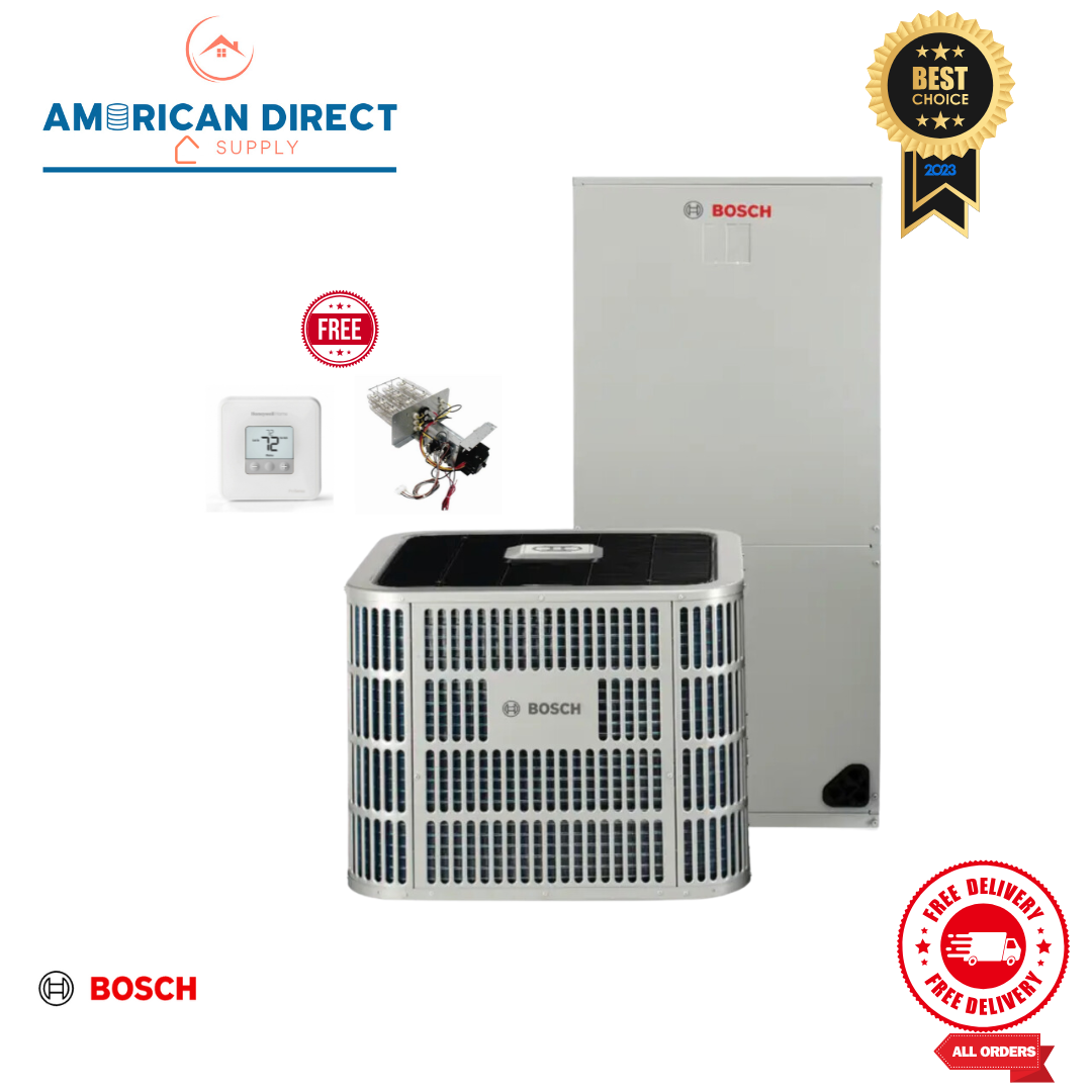 3 Ton Bosch Ac Heat Pump Inverter Split System 15.5 SEER Free Heat Kit ...