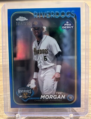 2024 Topps Pro Debut Chrome Tre' Morgan Blue Refractor #'d /150 Rays | eBay