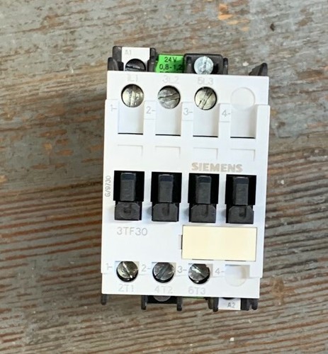 SIEMENS 3TF30 MOTOR STARTER CONTACTOR 3TF3000-0B 24VDC COIL 20A 600VAC ...