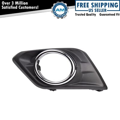Front Left Fog Light Bezel Chrome & Black Fits 2014-2016 Nissan Rogue ...