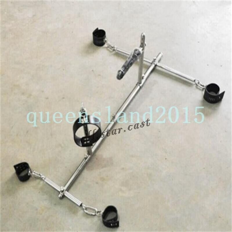 Heavy Sex Furniture Spreader Bar Set Rack Hand+Ankle+Neck Collar Cuffs Plug BDSM | eBay