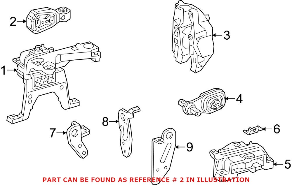 Genuine OEM Upper Engine Mount For Mercedes 2472400400 | eBay